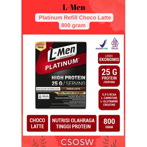 Jual L-Men Platinum Refill Choco Latte 800 gram - Kemasan Refill ...
