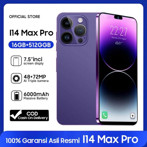 Jual handphone i14Pro Max murah cuci gudang12GB+512GB asli ponsel 7.5 ...