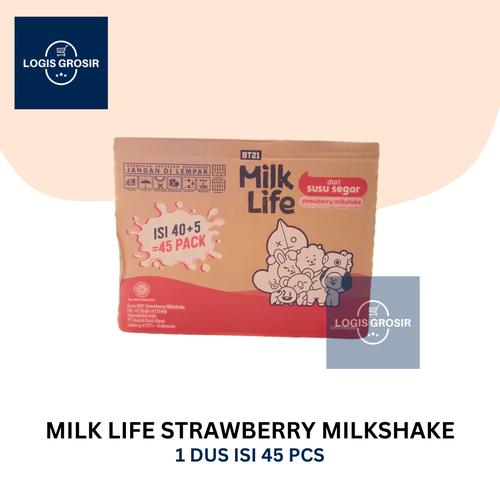 Jual Milk Life Susu UHT STRAWBERRY MILKSHAKE 115ml 115 ml Milklife Dus ...