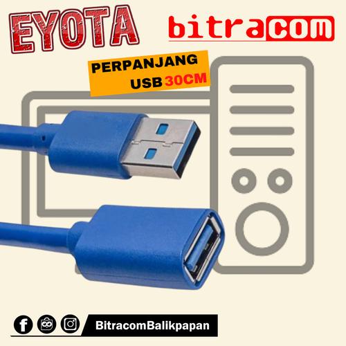 Jual Kabel Perpanjangan USB Eyota - Kabel Extention 0.3M - USB 3.0 ...