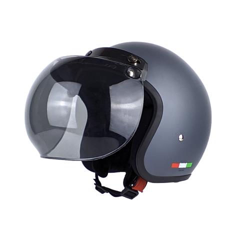 Jual Helm Retro Pilot Klasik Polos Dewasa Pria Wanita Kaca Smoke Gelap ...