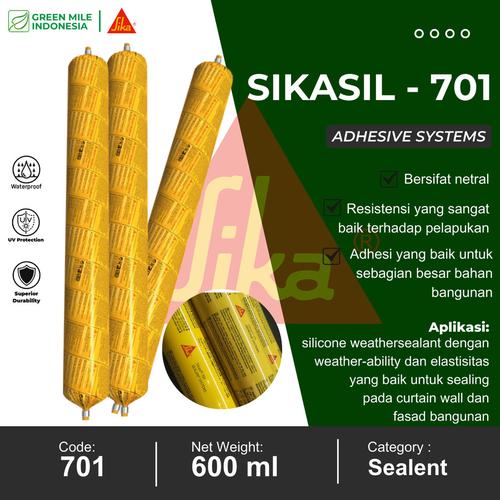 Jual SIKASIL 701 Silikon Sealant Kaca & Aluminium - Putih - Kota ...