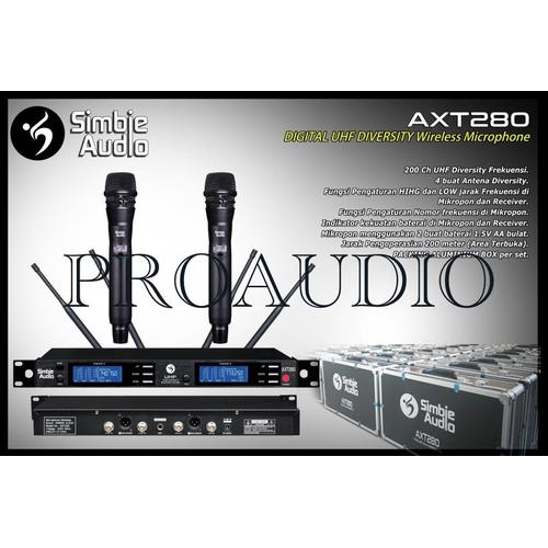 Jual MIC WIRELESS SIMBIE AUDIO AXT280 AXT 280 UHF HIGH QUALITY ORIGINAL ...