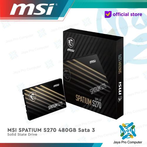 Promo MSI SSD SPATIUM S270 480GB Sata 3 - 3D Nand SSD 480 GB 2.5" Cicil ...
