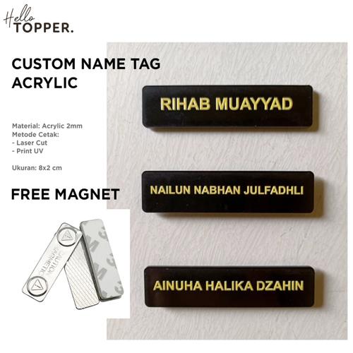 Jual NAME TAG AKRILIK MAGNET / PAPAN NAMA DADA / MAGNET / NAME TAG ...