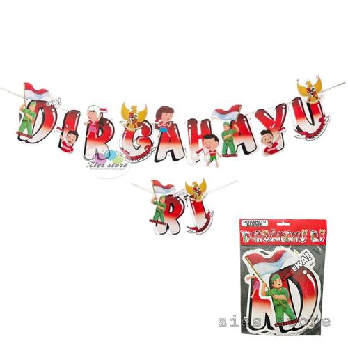 Jual Banner Bendera Merah Putih /Bunting Flag Dirgahayu RI Shape ...