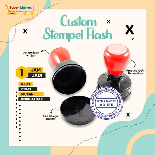 Jual Stempel Flash Otomatis Bulat / Cetak Stempel Perusahaan - OVAL ...