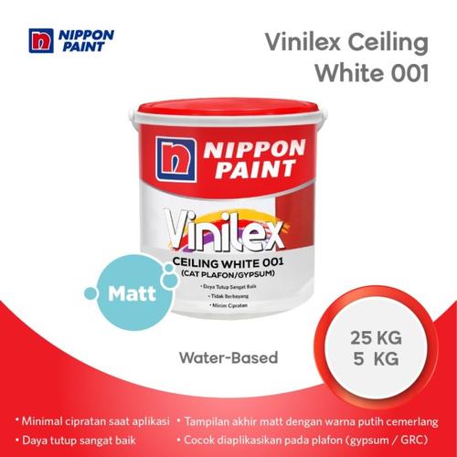 Jual CAT Plafon Gypsum Vinilex Ceiling White 001 Cat Plafond 5 KG PAKET ...