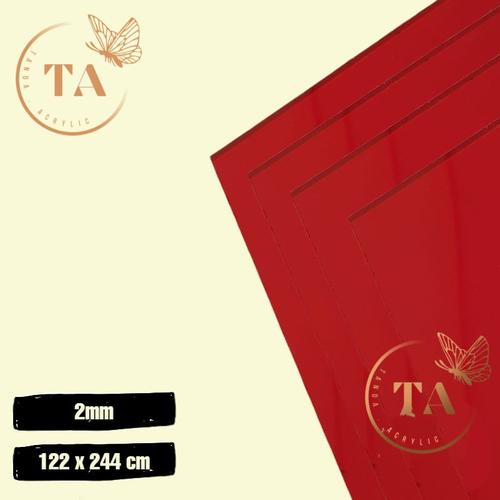Jual Akrilik Lembaran / Akrilik Merah 2mm dan 3mm / Akrilik Merah - 2MM ...