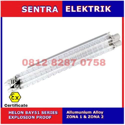 Jual Lampu TL 2x18 Watt LED Explosion Proof Fluorescent Light BAY51 ...