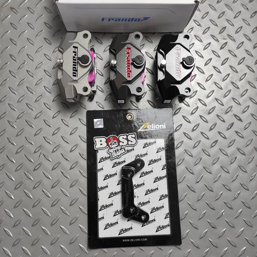 Promo Kaliper Frando 2 Piston CNC + Bracket Zelioni For Rear Disc Brake ...