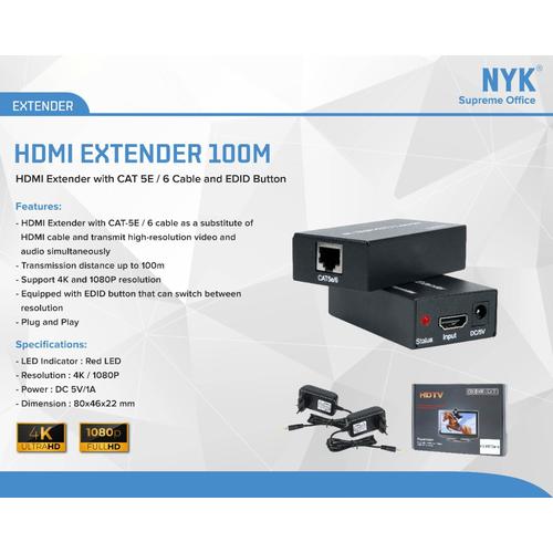 Jual HDMI Extender 100M Converter HDMI to LAN 1080P 100Meter Cat5 Cat6 ...