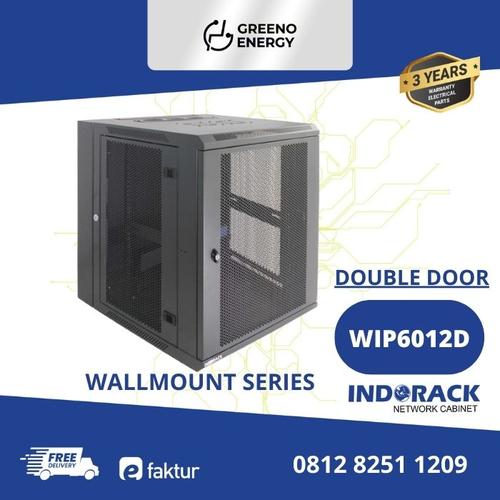 Jual INDORACK Wallmount Rak 12U Depth 600mm Double Perforated Door ...