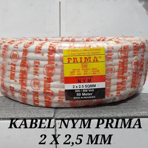 Jual KABEL LISTRIK MERK PRIMA NYM 2x2.5 / 2x2,5 PER METER - Kota ...