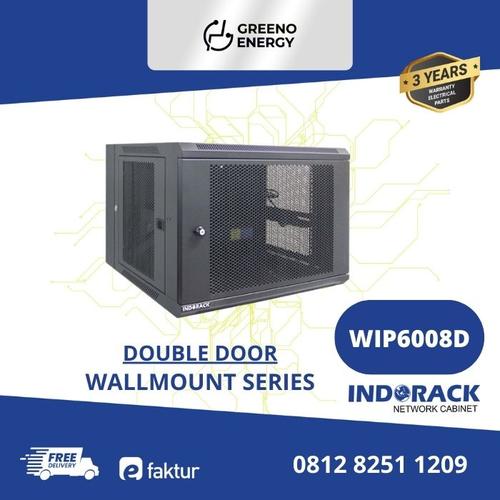 Jual INDORACK Wallmount Rak 8U Depth 600mm Double Perforated Door ...