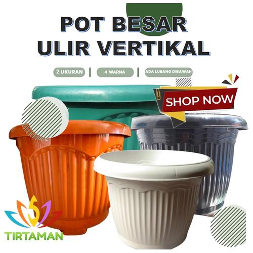 Jual Pot Tanaman Besar / Pot Plastik Besar - Merah Bata, 30 cm ...