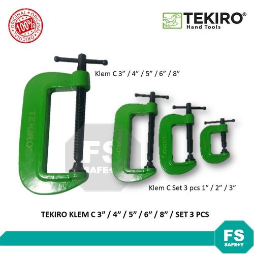Jual Tekiro Klem Clamp C 3” 4” 5” 6” 8” / Set 3 pcs 1" 2" 3" Penjepit ...