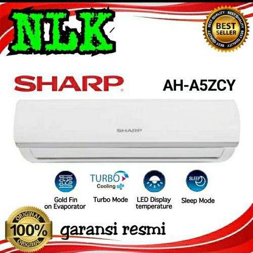 Jual AC SHARP + PASANG INSTALASI 1/2 PK AH - A5ZCYN AC SHARP AH - A 5 ...