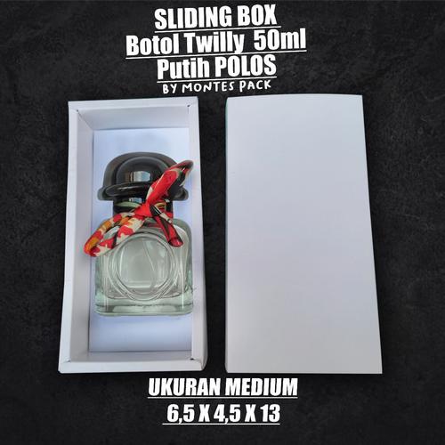 Jual Slide Box Polos putih / SLIDING BOX botol Twilly 50ml / Polosan ...