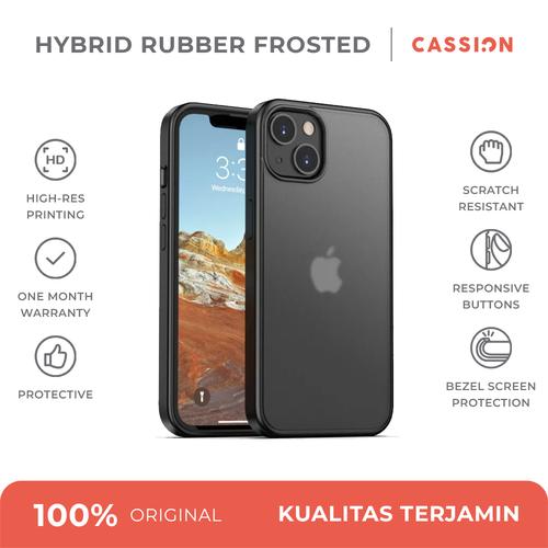 Promo Case iPhone 14 Pro Max 14 Plus 13 Pro Max Hybrid Rubber Frosted ...