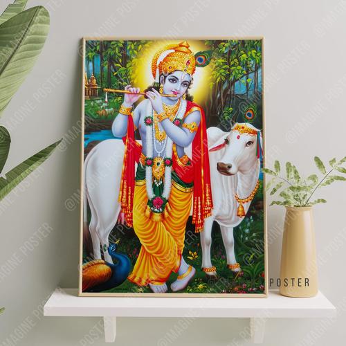 Jual Poster Gambar Dewa Krisna, Khrisna - Foto Dewa Hindu - V2 - A4 ...