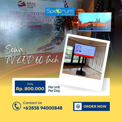 Jual Rent TV LED 60 inch. Include cabling + standing/bracket/prompter ...