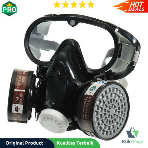 Jual Masker Gas Respirator Masker Cat Lab Full Face Anti Debu Bahan ...
