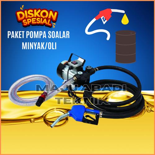 Jual Pompa Solar Oli AC 220V 60LPM Lengkap selang Hisap 2 meter Nozzle ...