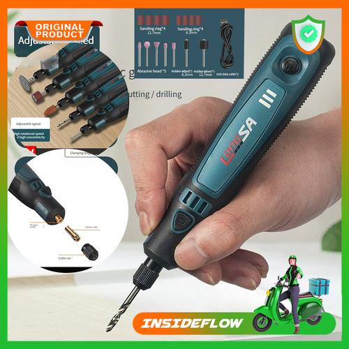 Jual Alat Bor Listrik Mini USB Portable Polishing 3 Speed 15000 RPM 3 ...