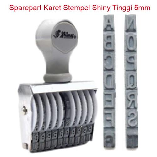 Jual Sparepart Karet Stempel Angka Shiny tinggi 5mm - A-M - Kab. Bekasi ...