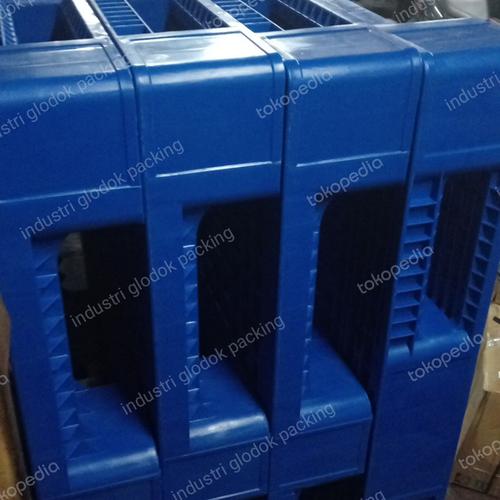 Jual pallet plastik warna biru UK 1200mm x 1200mm x 160mm - Jakarta ...