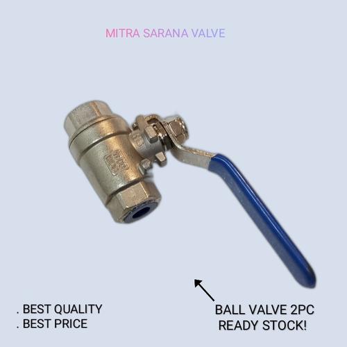 Jual STOP KRAN BALL VALVE SANKYO STAINLESS STEEL TYPE 2 PC 1/4 INCH ...