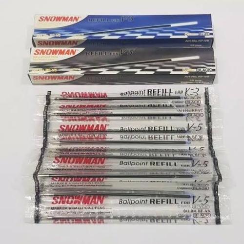 Jual isi ballpoint pen pulpen snowman v3 v5 1pak - Hitam - Kab. Bandung ...