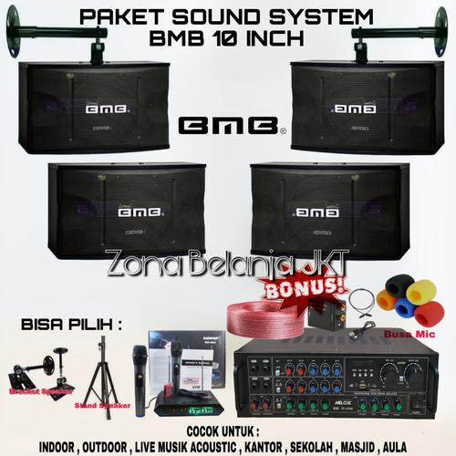Jual PAKET SOUND SYSTEM INDOOR OUTDOOR 4 SPEAKER BMB 10 INCH - Jakarta ...
