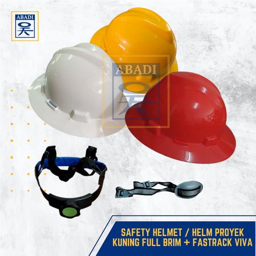 Jual SAFETY HELMET / HELM PROYEK FULL BRIM + FASTRACK VIVA - Putih ...