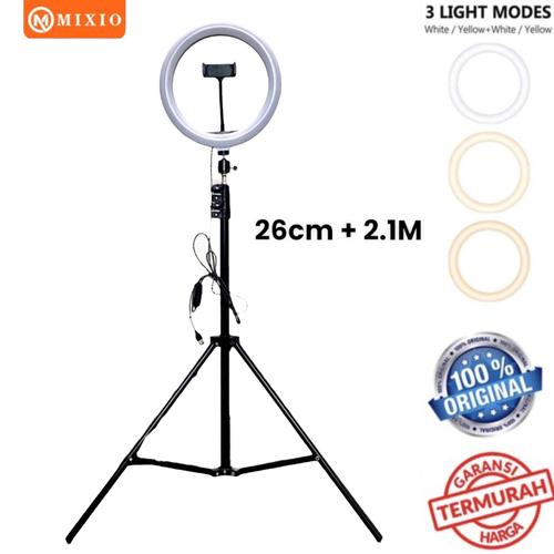 Jual MIXIO Ring Light 26cm + Light Stand Tripod 2M Selfie Livestreamer ...
