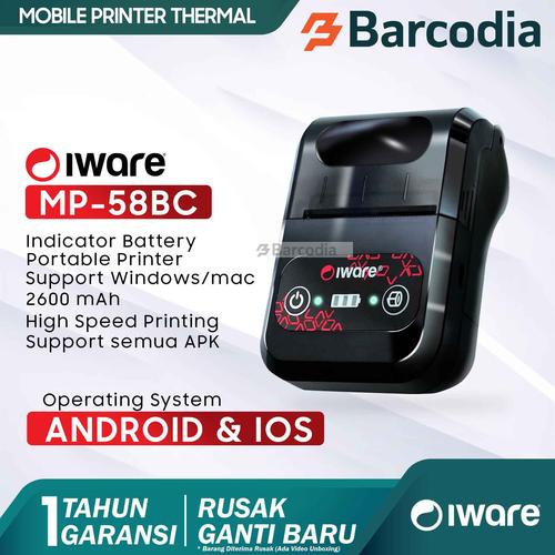 Jual PRINTER BLUETOOTH MINI KASIR THERMAL IWARE MP-58BC - Jakarta Pusat - Barcodia Indonesia ...