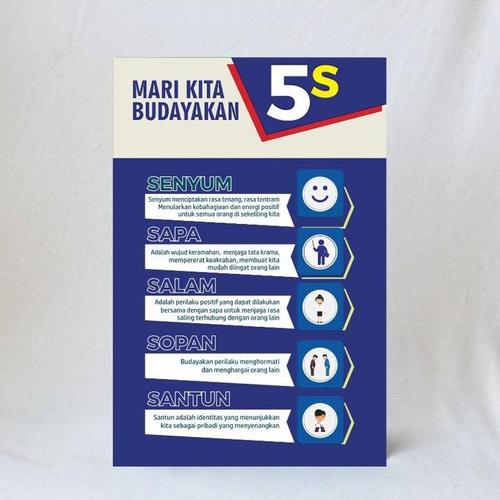 Jual Poster Budaya Kerja 5 S, Poster Edukasi Budaya Kerja 5S, budayakan ...