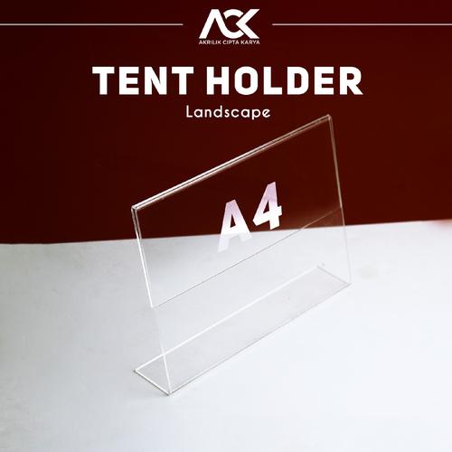 Jual Acrylic Tent Card Holder A4L Landscape / Tempat Brosur Meja ...