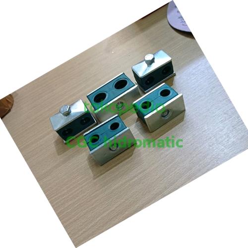 Jual 6mm klem pipa lobang double hydraulic / tube clamp dia 6mm ...