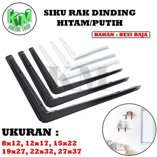 Jual Siku Rak Dinding Besi Buku L Bracket Ambalan Penyimpanan Gantung ...