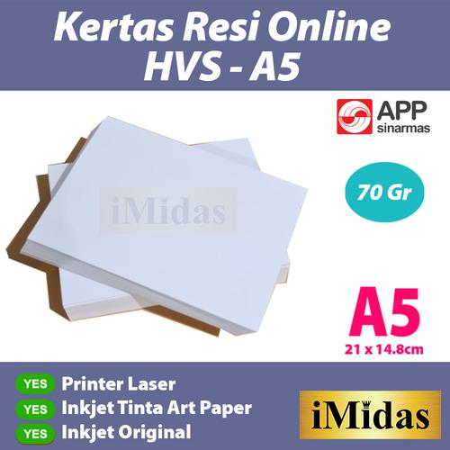 Jual Kertas HVS A5 (21 x 14.8cm) 70 gr- 1 rim 500 lembar - Jakarta ...