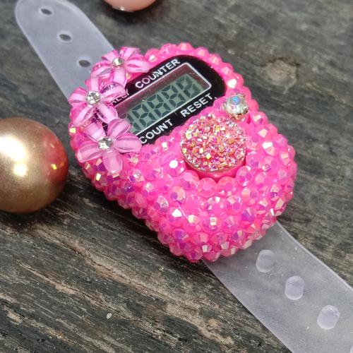 Promo Tasbih blink swarovski mutiara/ tasbih digital mini sakura - Rose ...