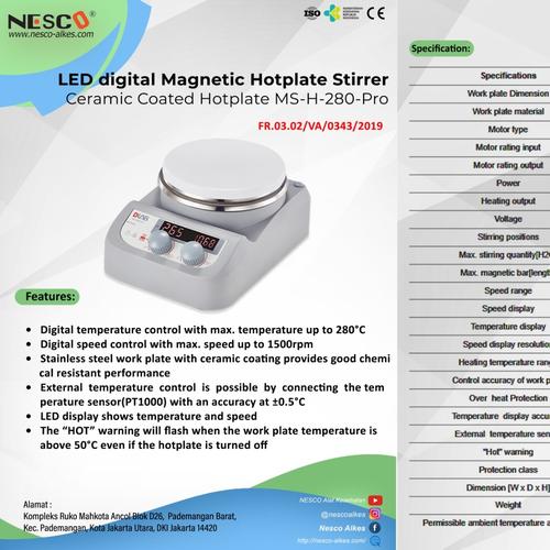 Jual Hotplate Stirrer Digital Magnetic Dlab MS-H280-Pro - Jakarta Barat ...