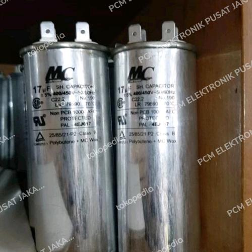 Jual kapasitor capacitor ac running mc 17uf 17mf 17 uf mf 400v 450v ...
