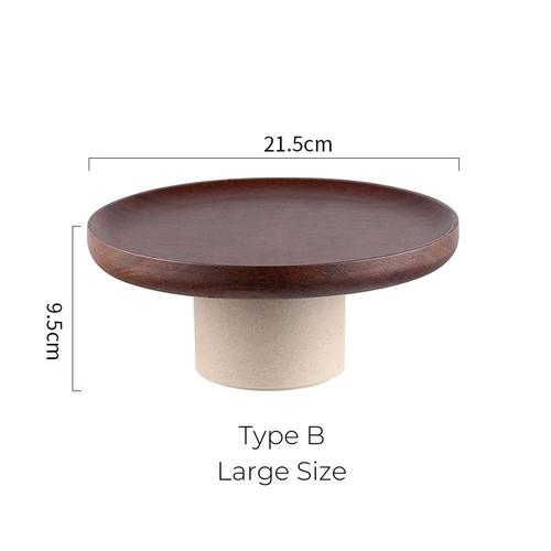 Jual Retro Japanese Acacia Wood Cake Fruit Tray Display Stand Kue Buah ...