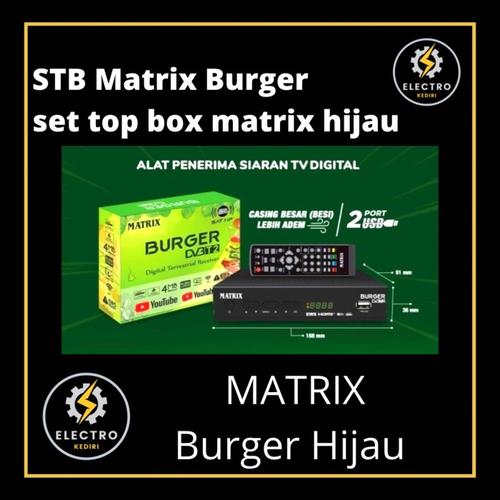 Jual STB Matrix Burger hijau dvb t2 | set top box matriks box hijau ...