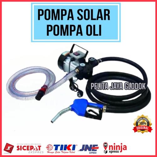 Jual Pompa Solar Oli AC 220V 60LPM Lengkap selang Hisap 2 meter Nozzle ...
