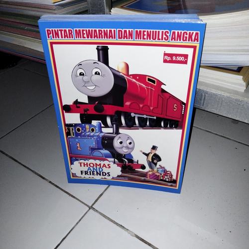Jual Buku pintar mewarnai dan menulis angka seri Thomas and friends ...