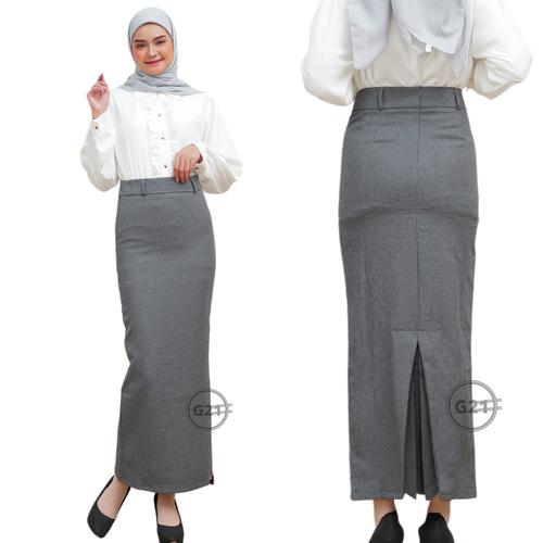 Promo Rok Kerja Kantor Hitam Panjang Span Sepan Wanita Bahan Dasar ...